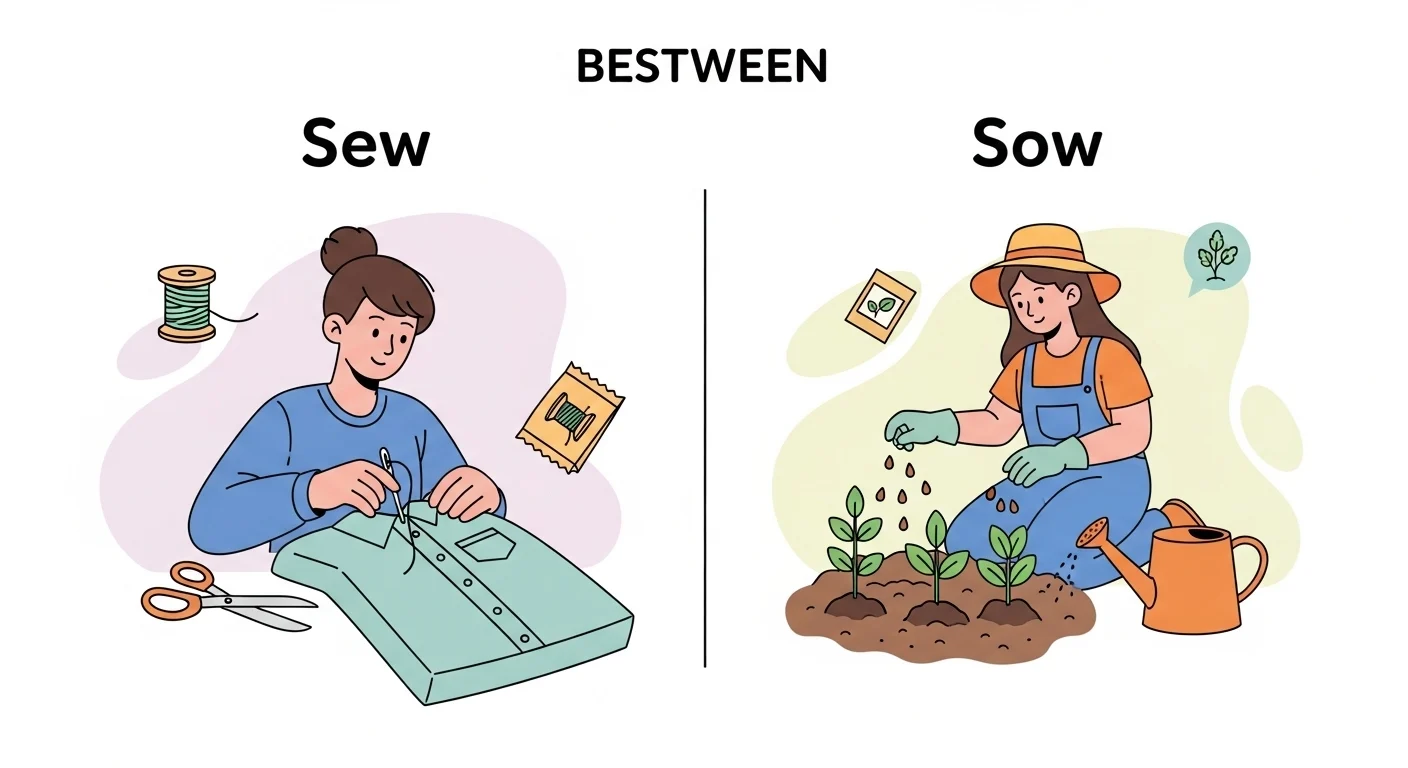 Sew vs Sow in 2026: Easy English Guide for Beginners and Learners